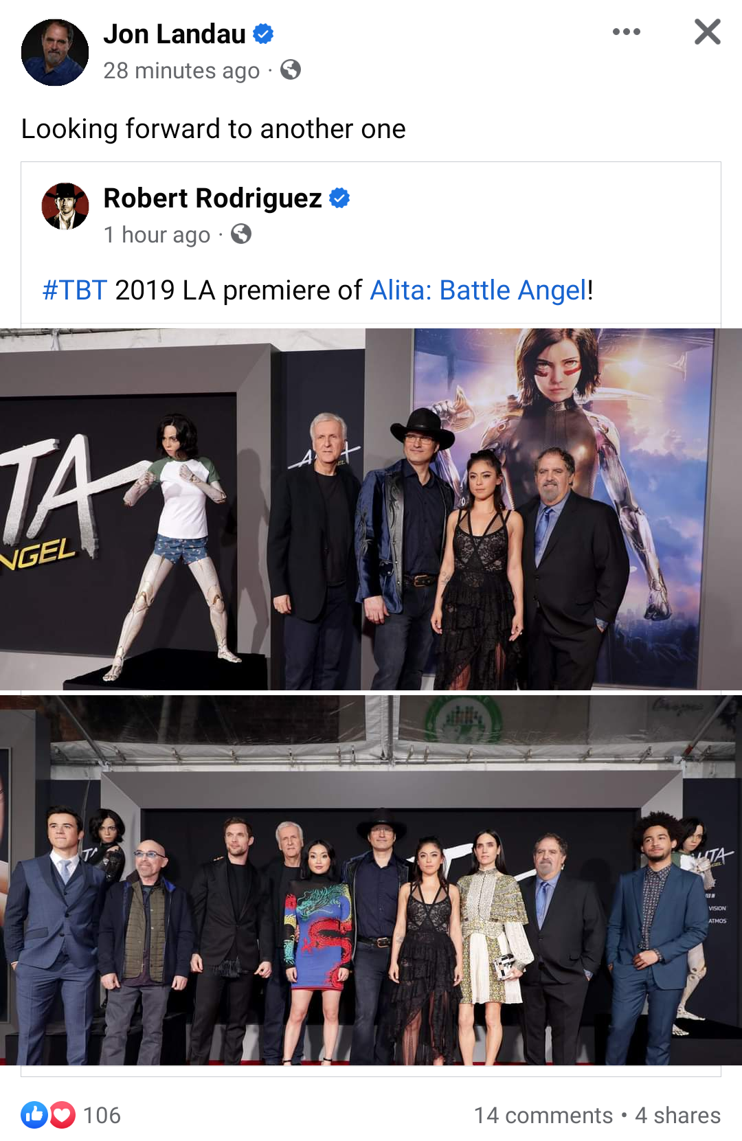 Screenrant: Jon Landau assures that talks are happening for Alita 2 – The Alita Army